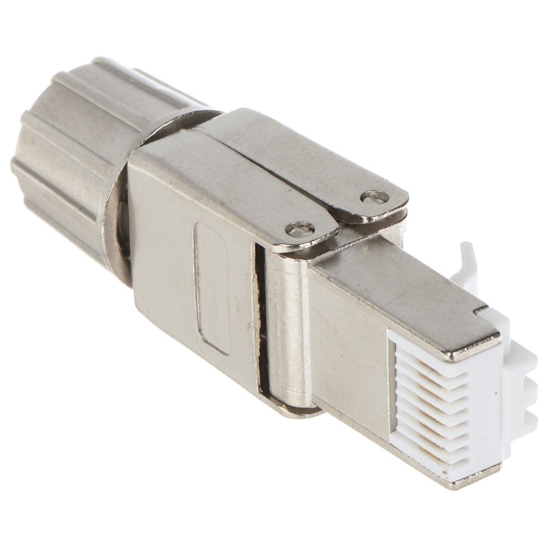 Mufă RJ45 FTP Cat.8 metalică - sertizare fără clește - no-tool