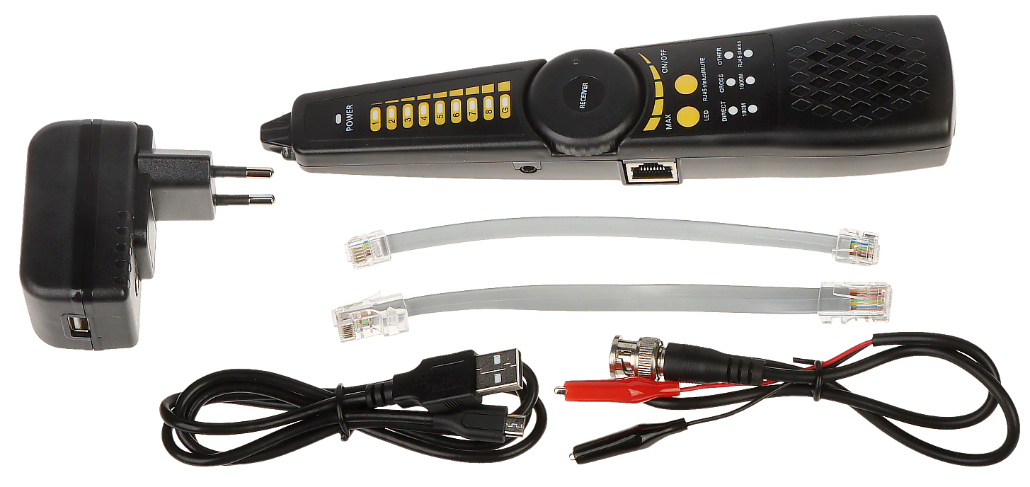 Tester cablu rețea+telefonic CS-NT24 cautare cabluri, TDR, ecran 2.4 inch
